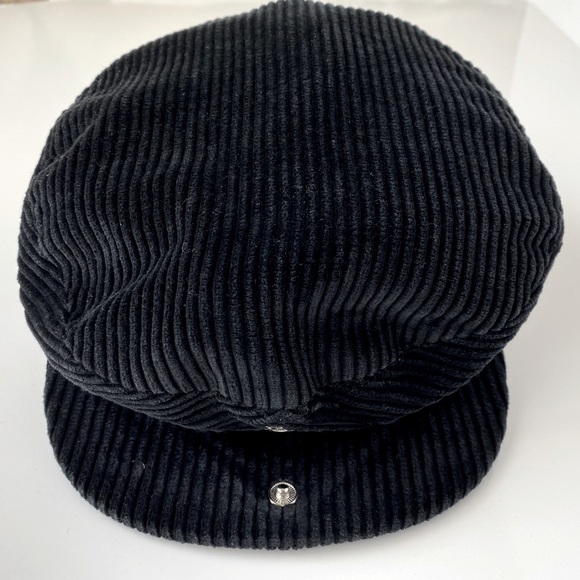 Source Unknown | Accessories | Mens Vintage Black Corduroy Driving Cap ...